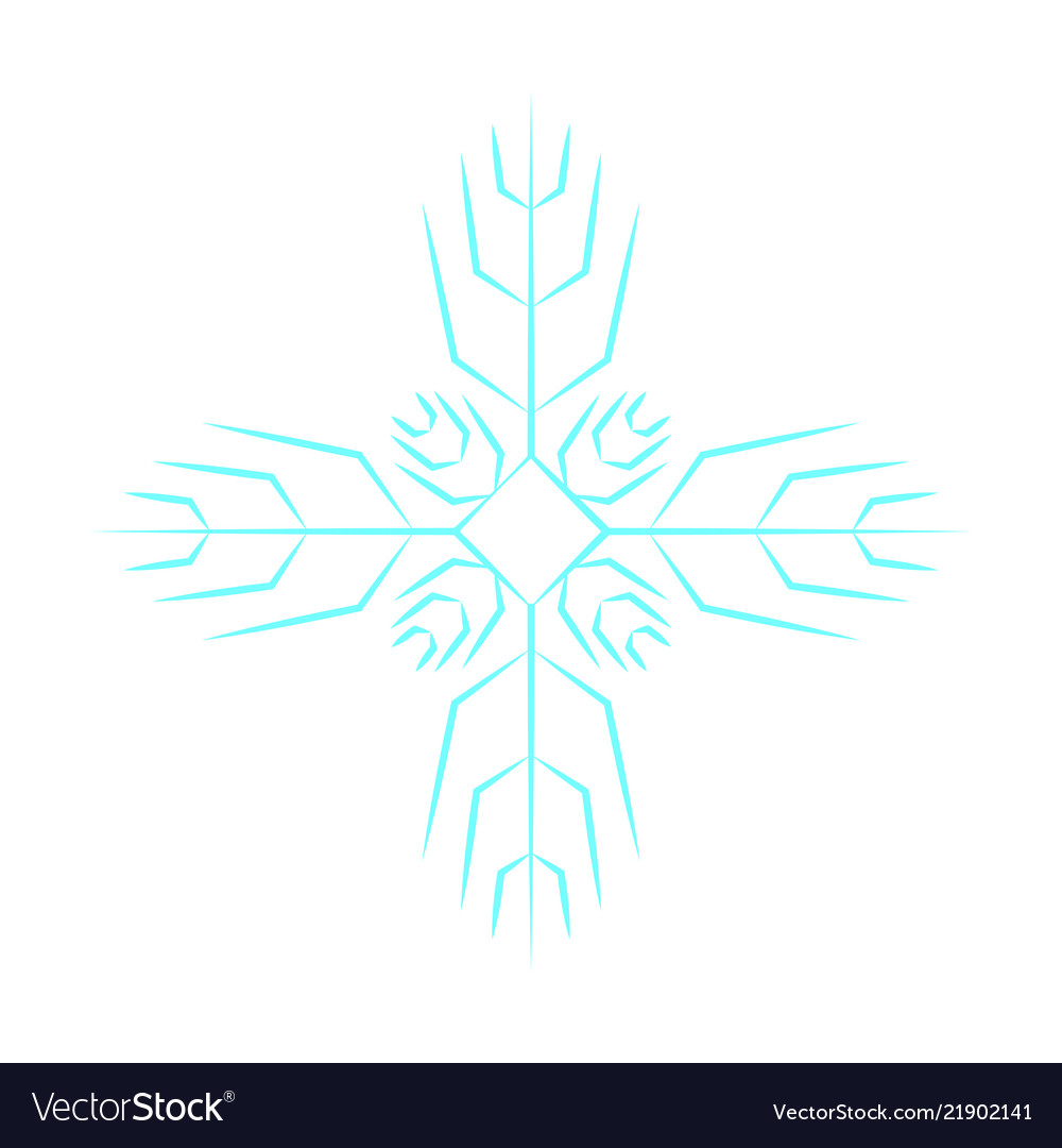 Cute blue snowflake Royalty Free Vector Image - VectorStock