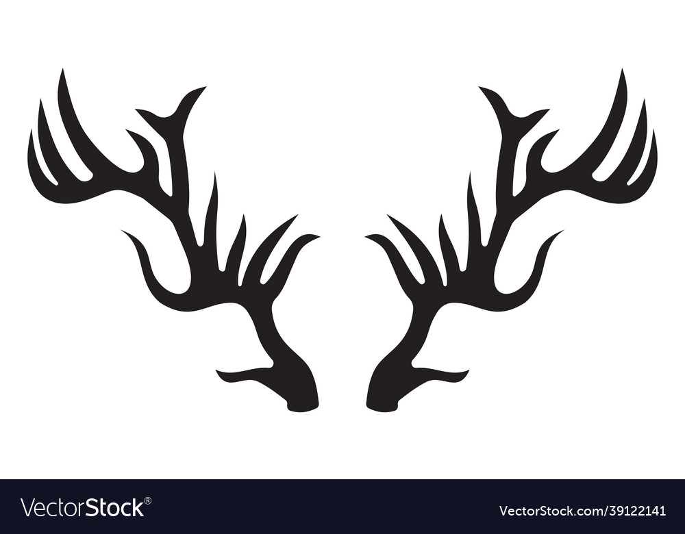 Deer antlers Royalty Free Vector Image - VectorStock
