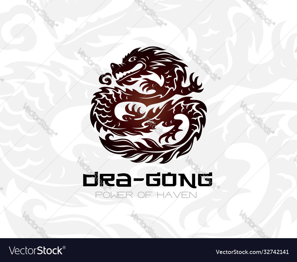 Dragon logo template Royalty Free Vector Image