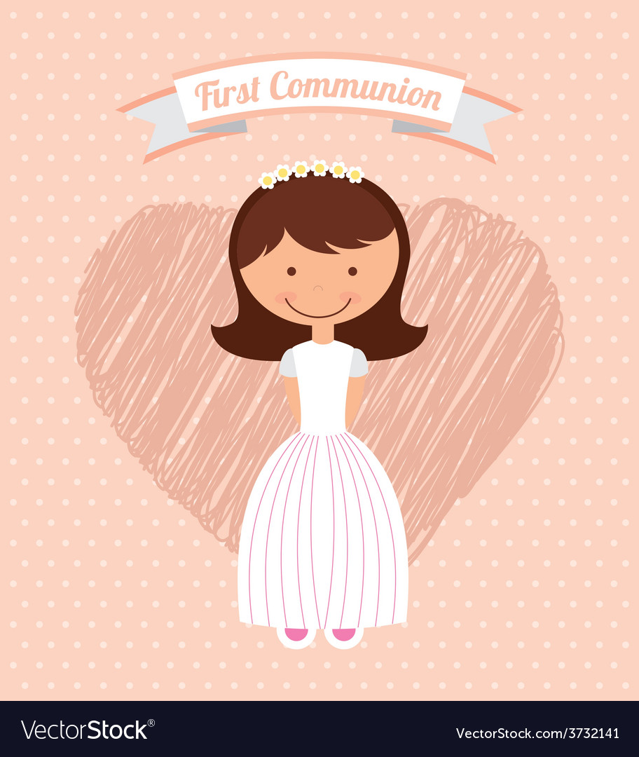 First communion Royalty Free Vector Image - VectorStock