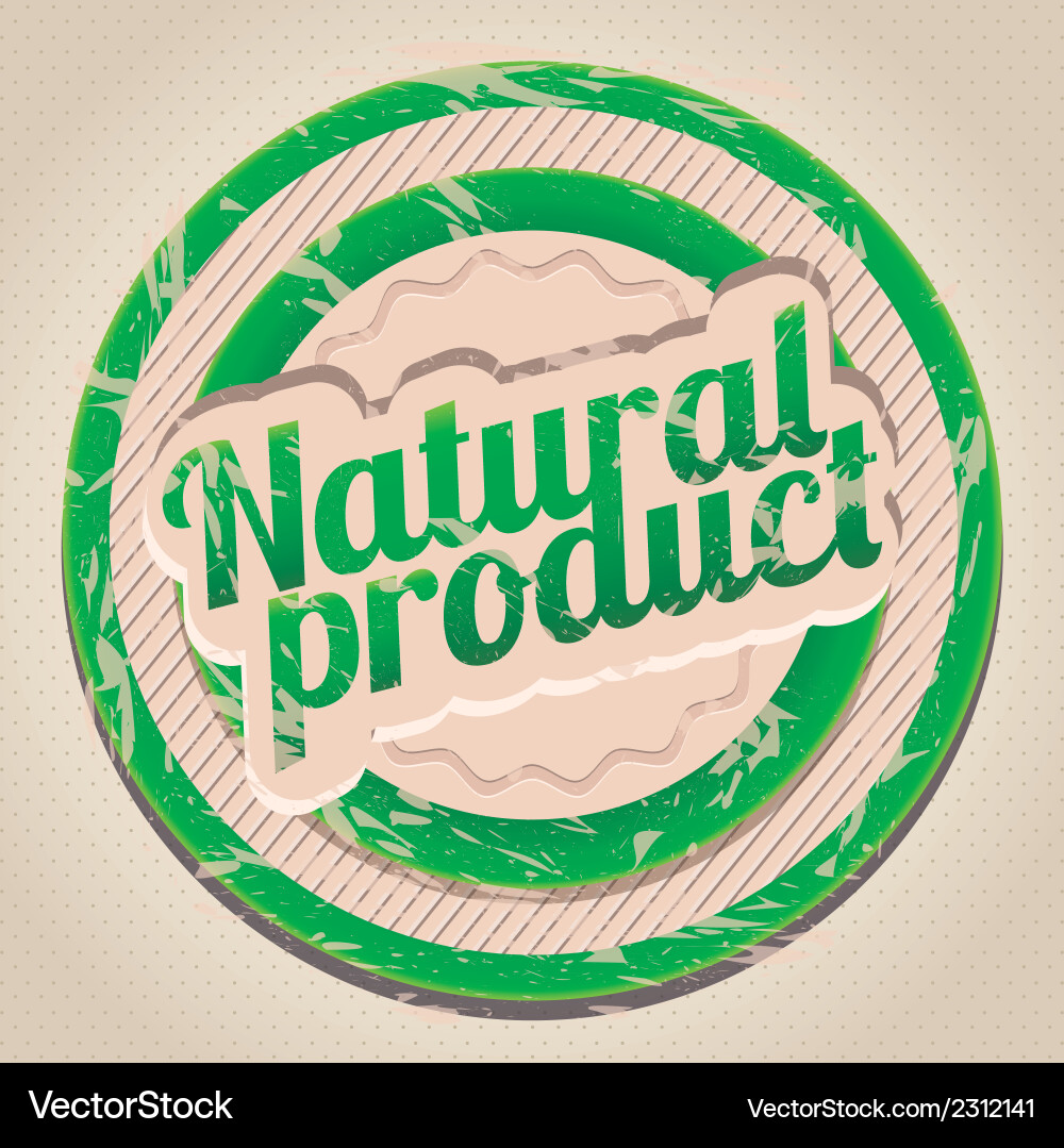 Labels for organic products green products Vector Image