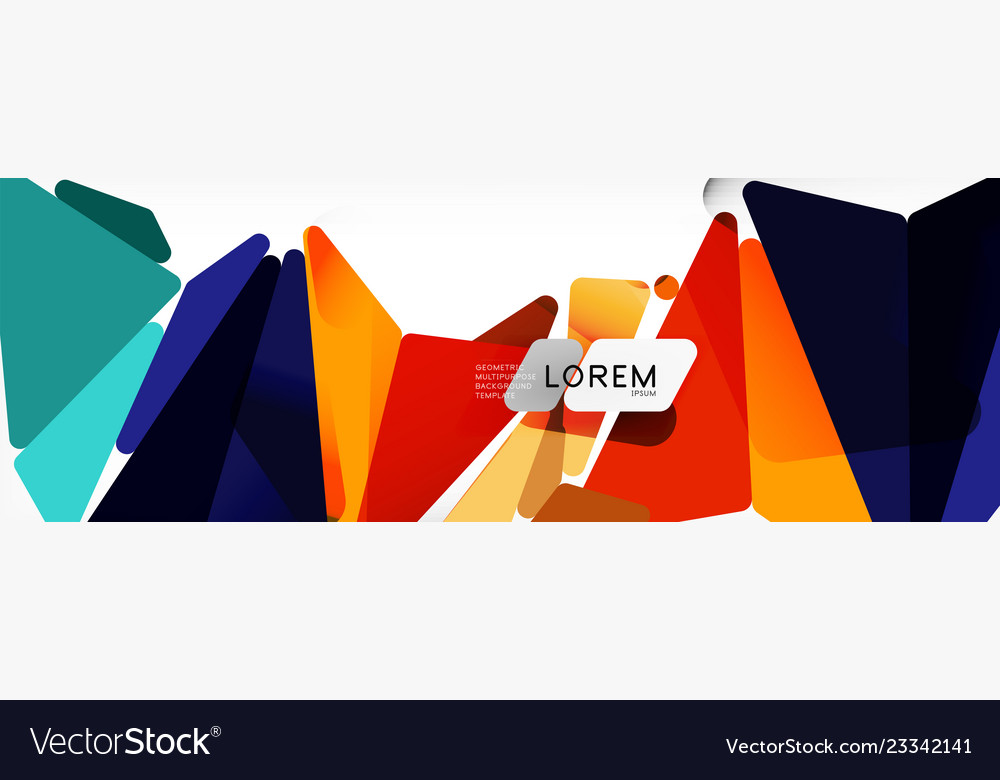 Mosaic Triangular Low Poly Style Abstract Vector Image