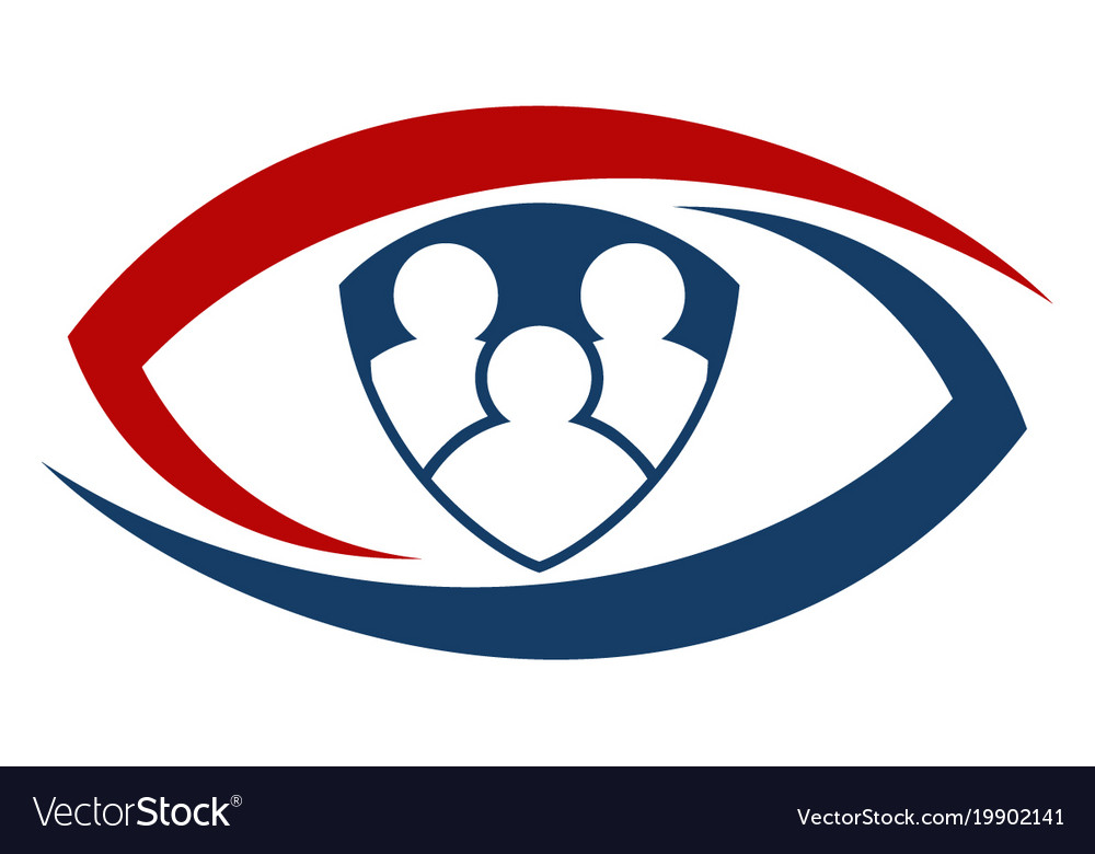 Shield eye identification login Royalty Free Vector Image