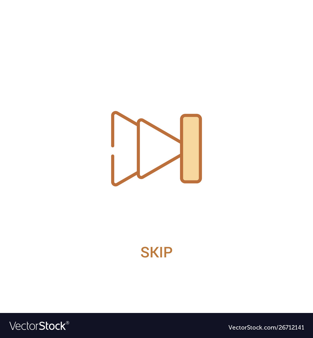 Skip concept 2 colored icon simple line element Vector Image