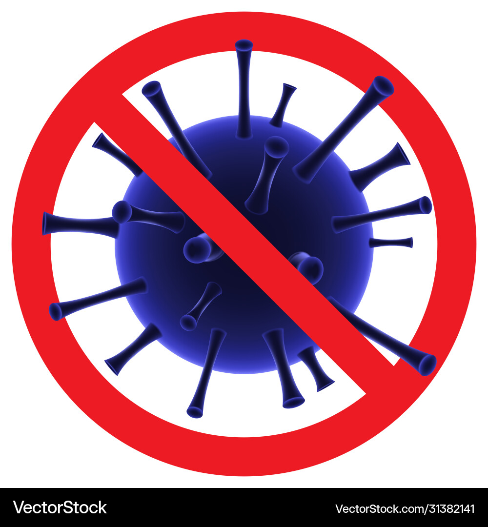 Stop covid-19 sign and symbol stop coronavirus Vector Image