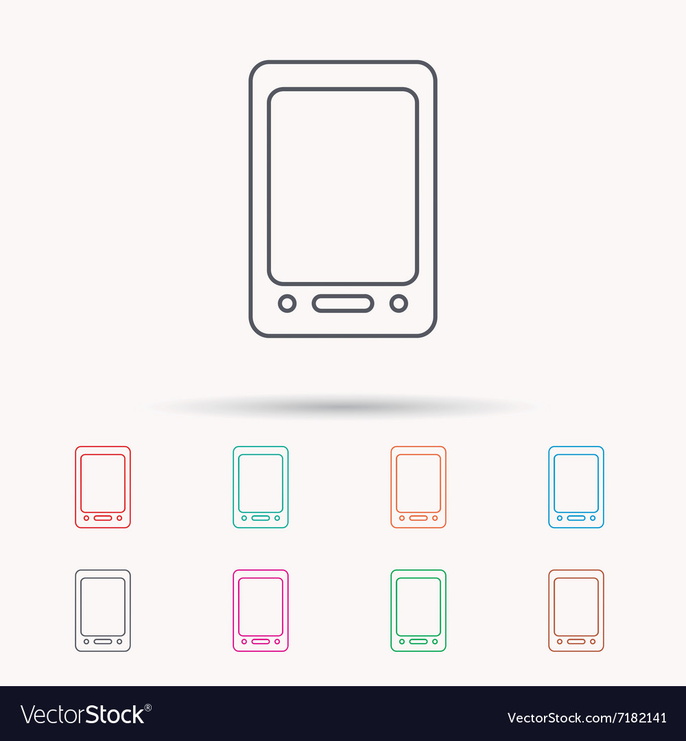 Tablet pc icon touchscreen pad sign Royalty Free Vector