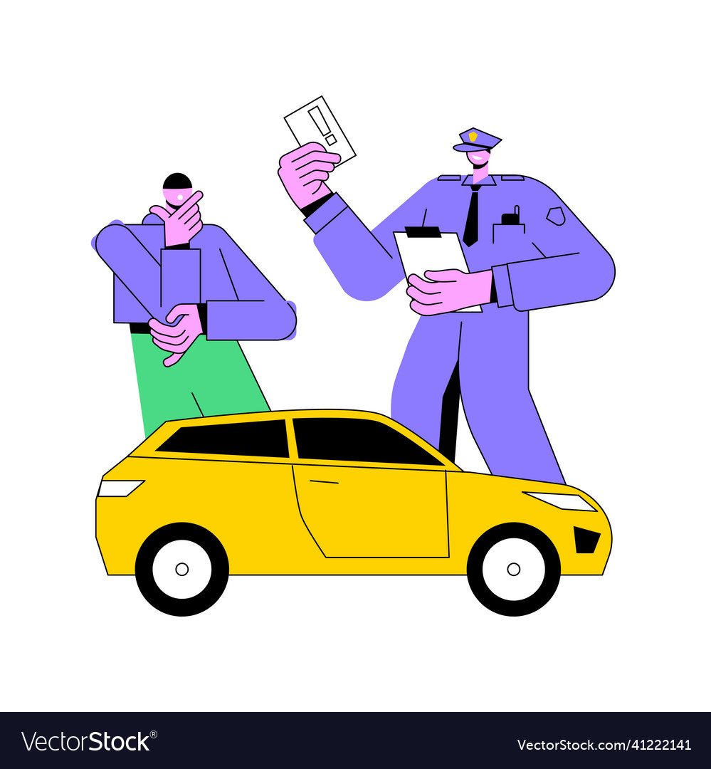 Traffic fine abstract concept Royalty Free Vector Image
