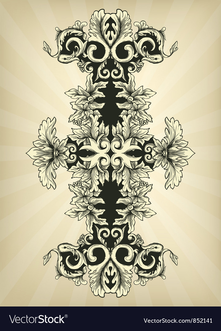 Vintage floral Royalty Free Vector Image - VectorStock