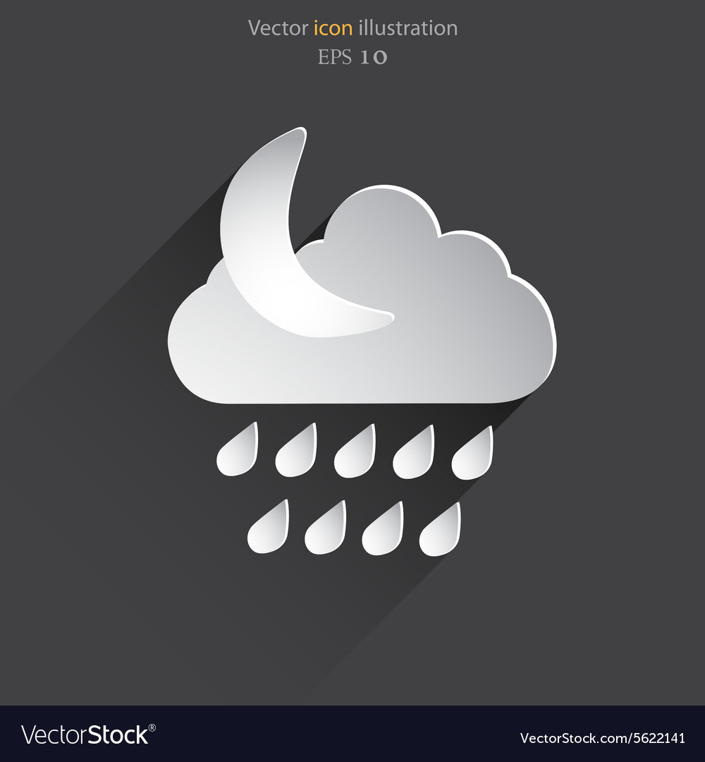 Weather web flat icon Royalty Free Vector Image