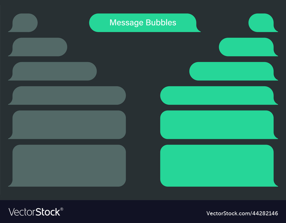 Blank various message bubbles green chat Vector Image Blank various message bubbles green chat Vector Image