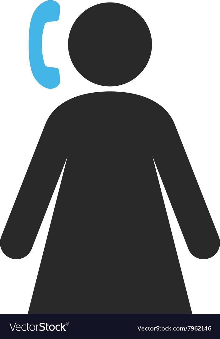 Calling Lady Flat Pictogram Royalty Free Vector Image