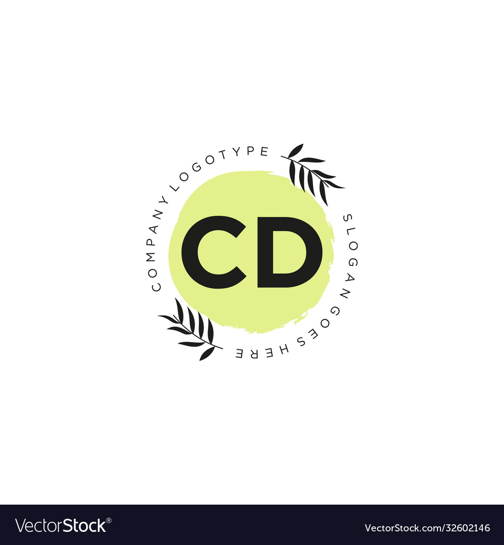 Cd letter logo icon design template elements Vector Image