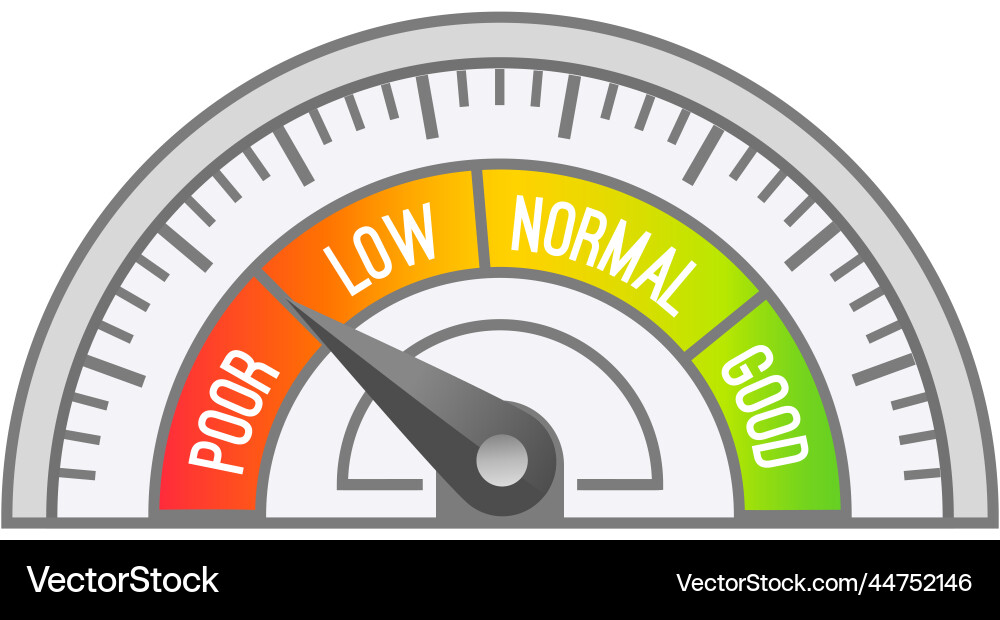 Color scale with arrow from no to max and change Vector Image