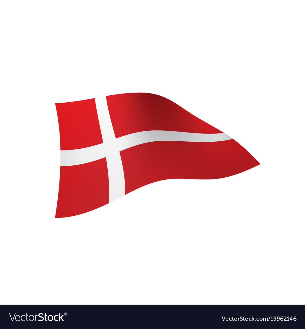 Denmark flag Royalty Free Vector Image - VectorStock