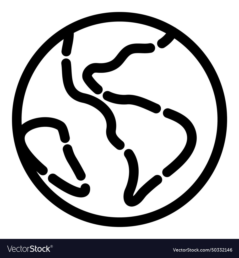 Earth planet flat icon isolated on white Vector Image Earth planet flat icon isolated on white Vector Image