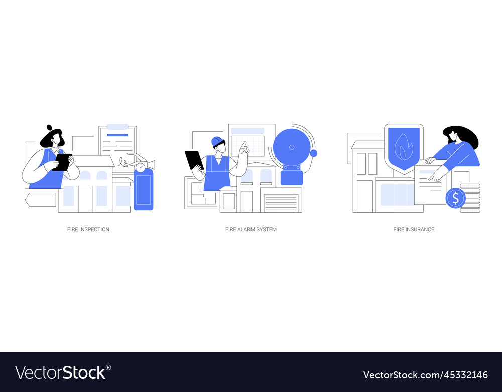 Fire prevention abstract concept Royalty Free Vector Image