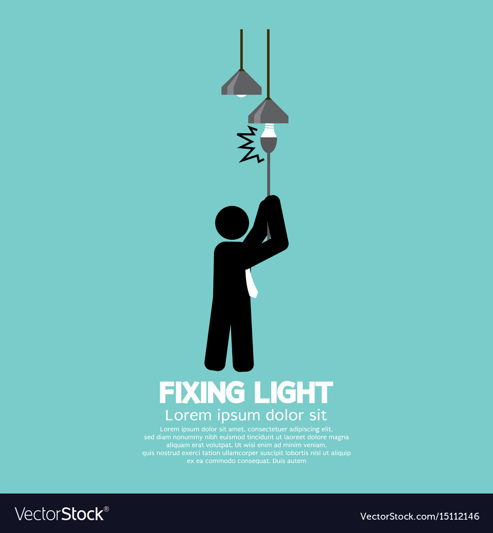Fixing light black symbol Royalty Free Vector Image