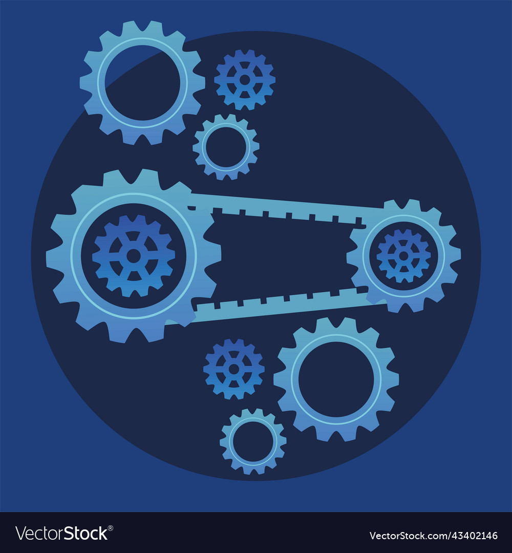 Gears machine engineering Royalty Free Vector Image