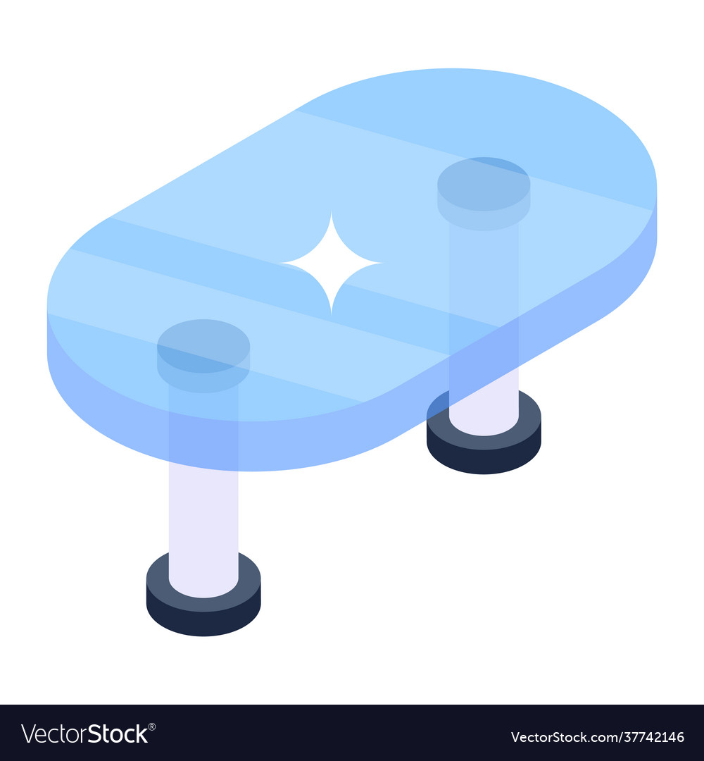 Glass table Royalty Free Vector Image - VectorStock