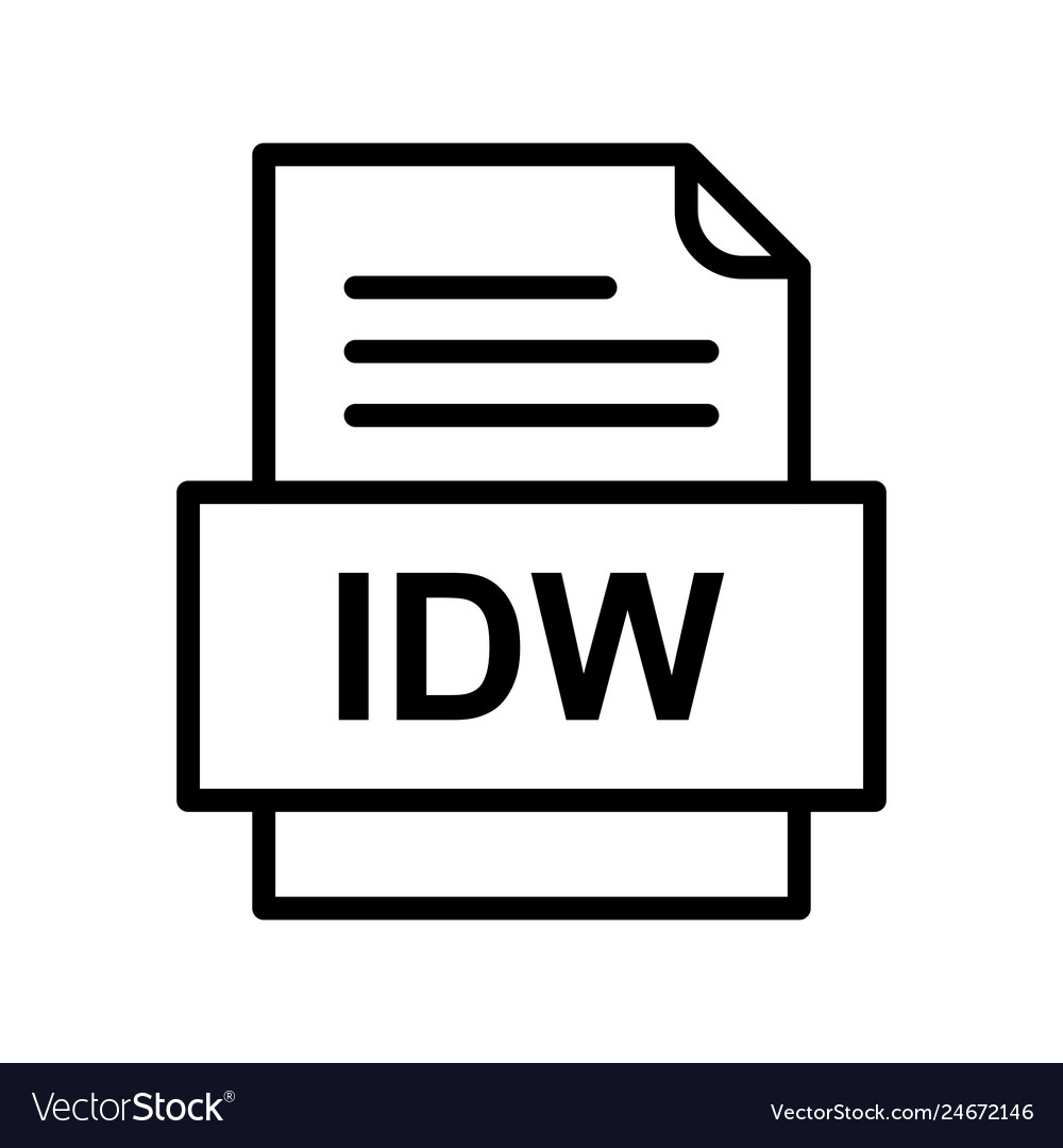 Idw file document icon Royalty Free Vector Image
