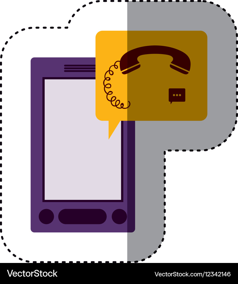 Isolated smartphone of call center design Vector Image