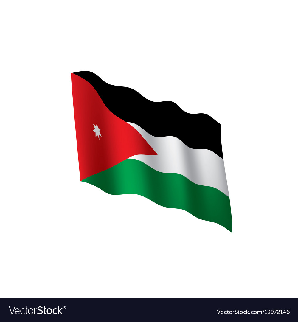 Jordan flag Royalty Free Vector Image - VectorStock