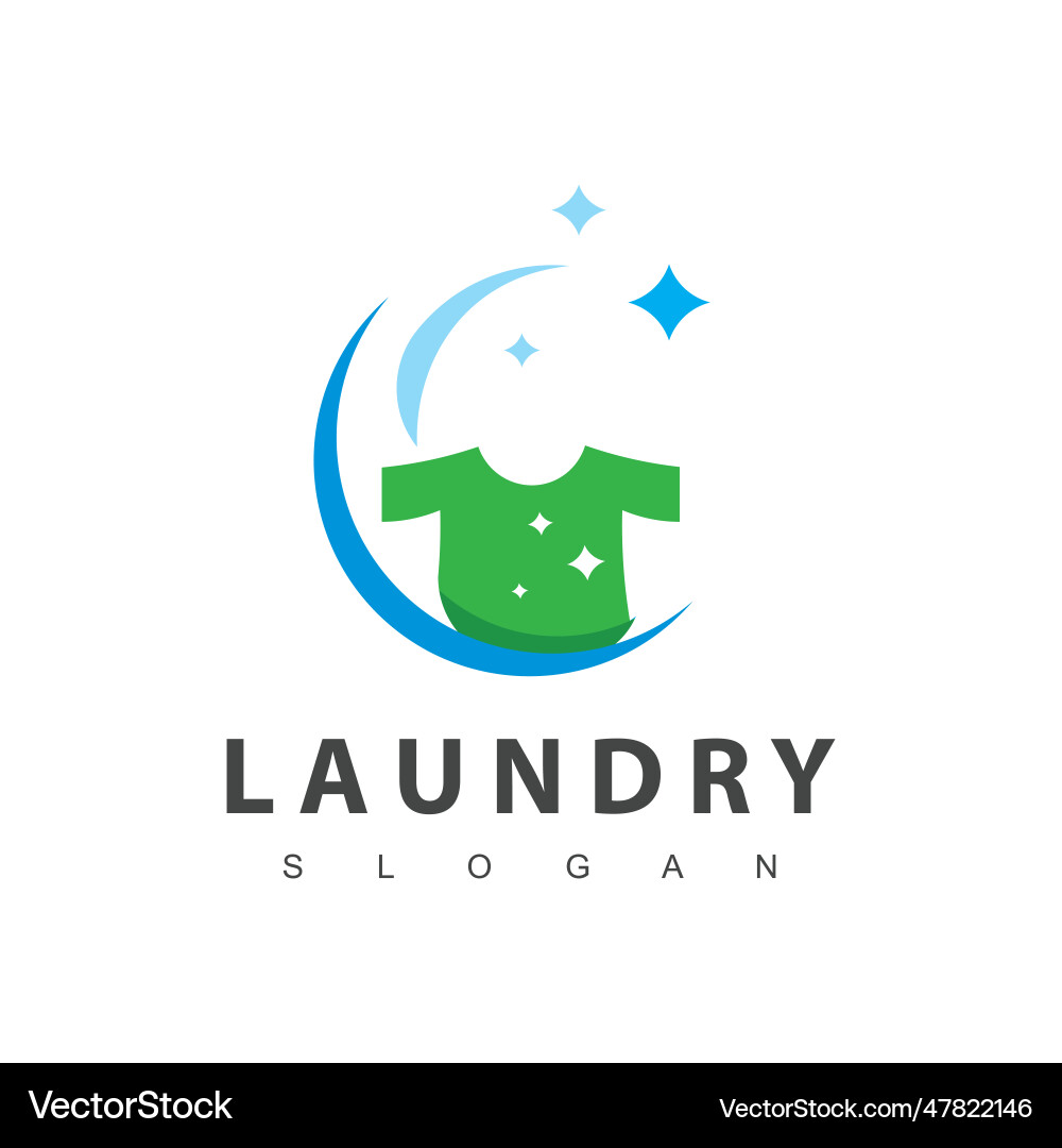 Laundry logo template simple logo Royalty Free Vector Image