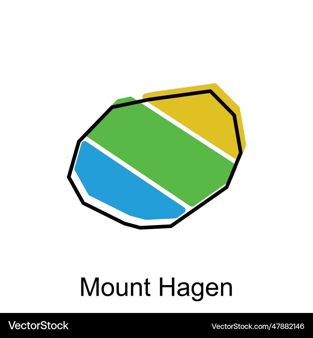 Map of mount hagen design template national Vector Image