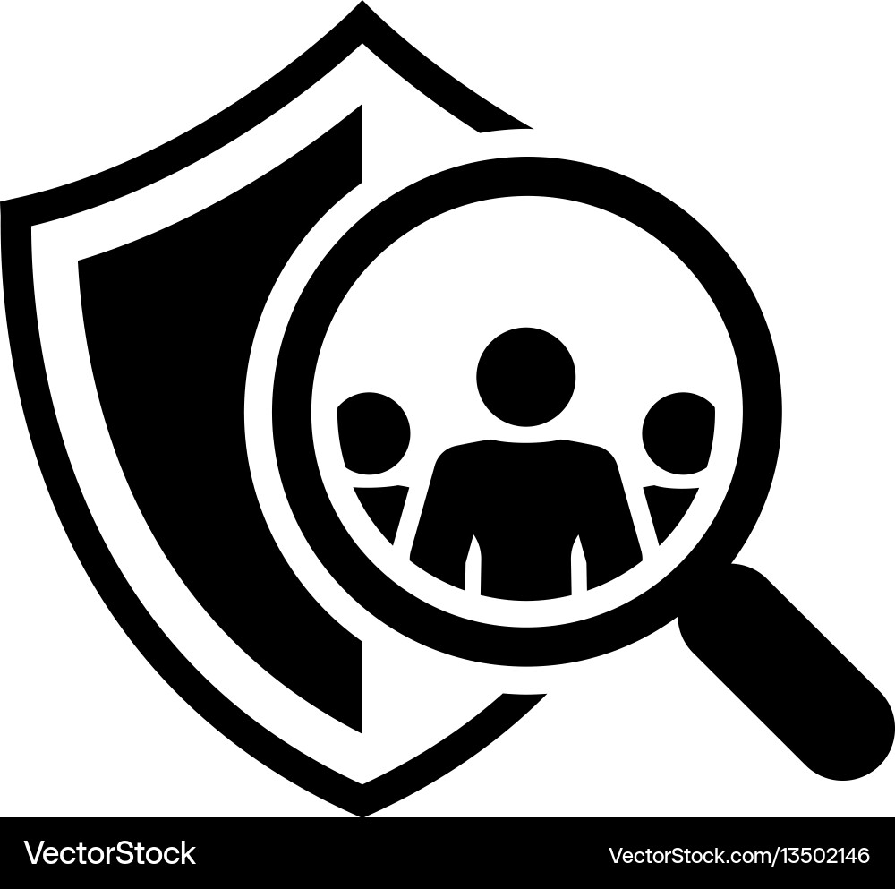 Safety checking icon flat design Royalty Free Vector Image