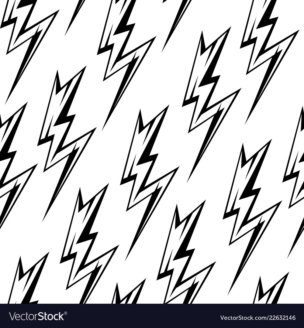 Seamless pattern with lightnings Royalty Free Vector Image
