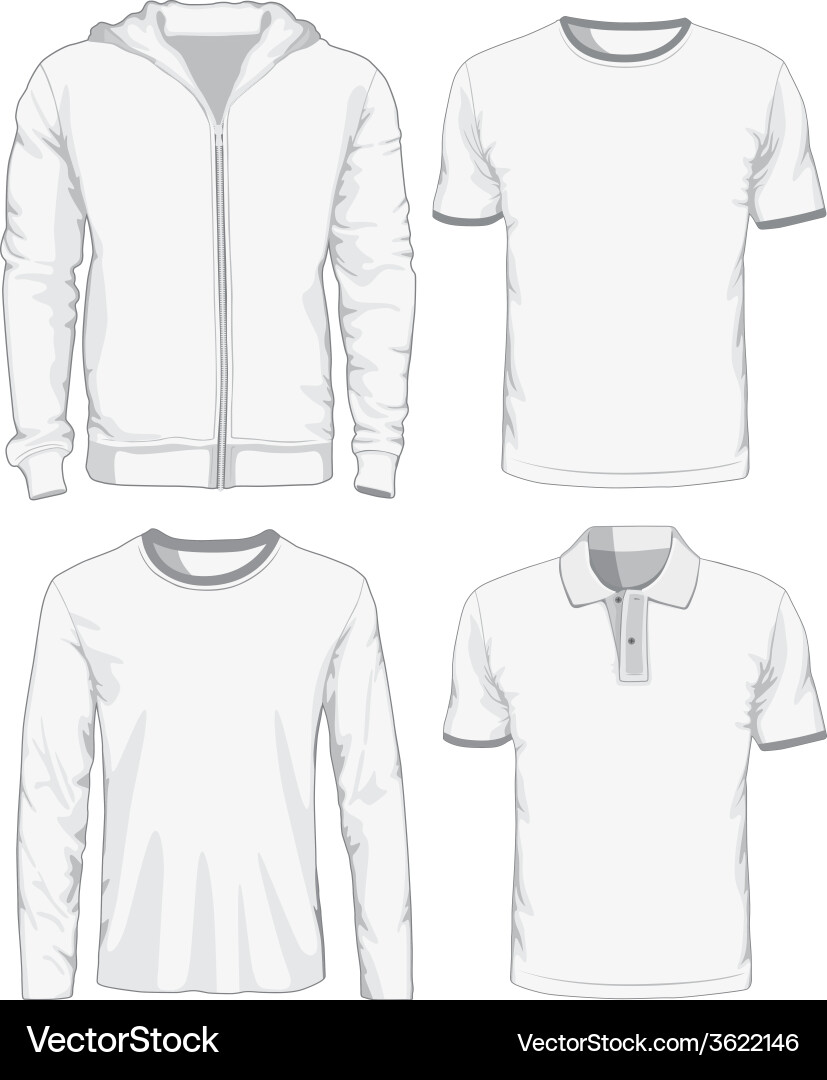 Set of male shirts Royalty Free Vector Image - VectorStock