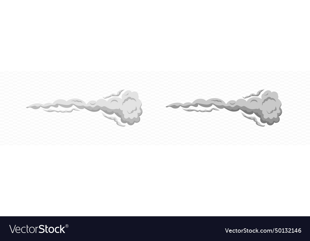 Smoke cartoon wind puff comic Royalty Free Vector Image