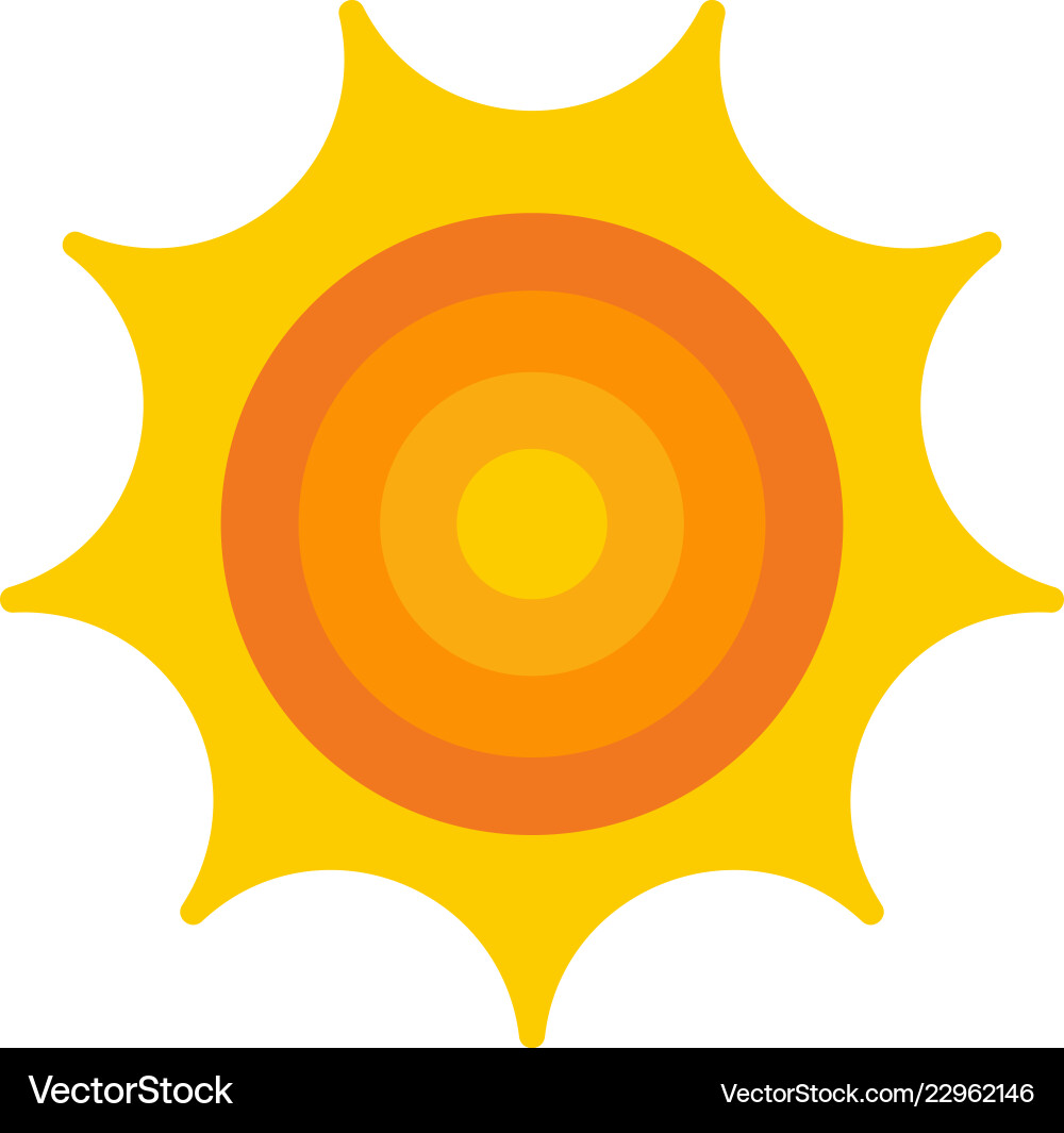 Sun weather and season logo icon design Royalty Free Vector