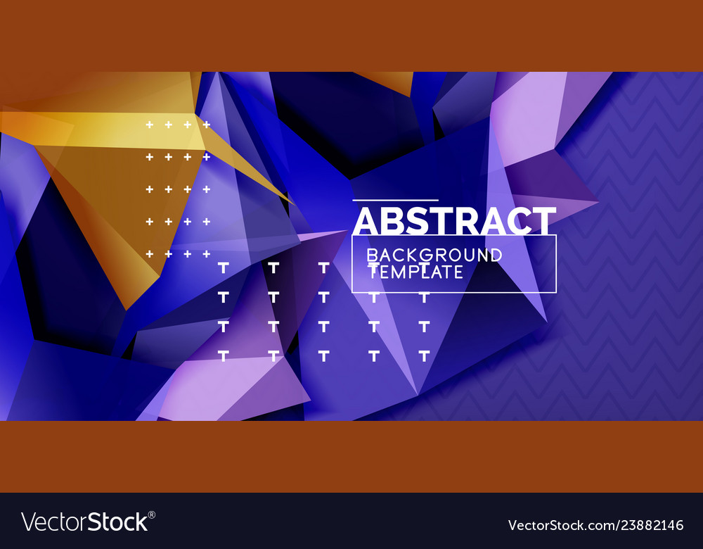 Triangular 3d geometric shapes background Vector Image