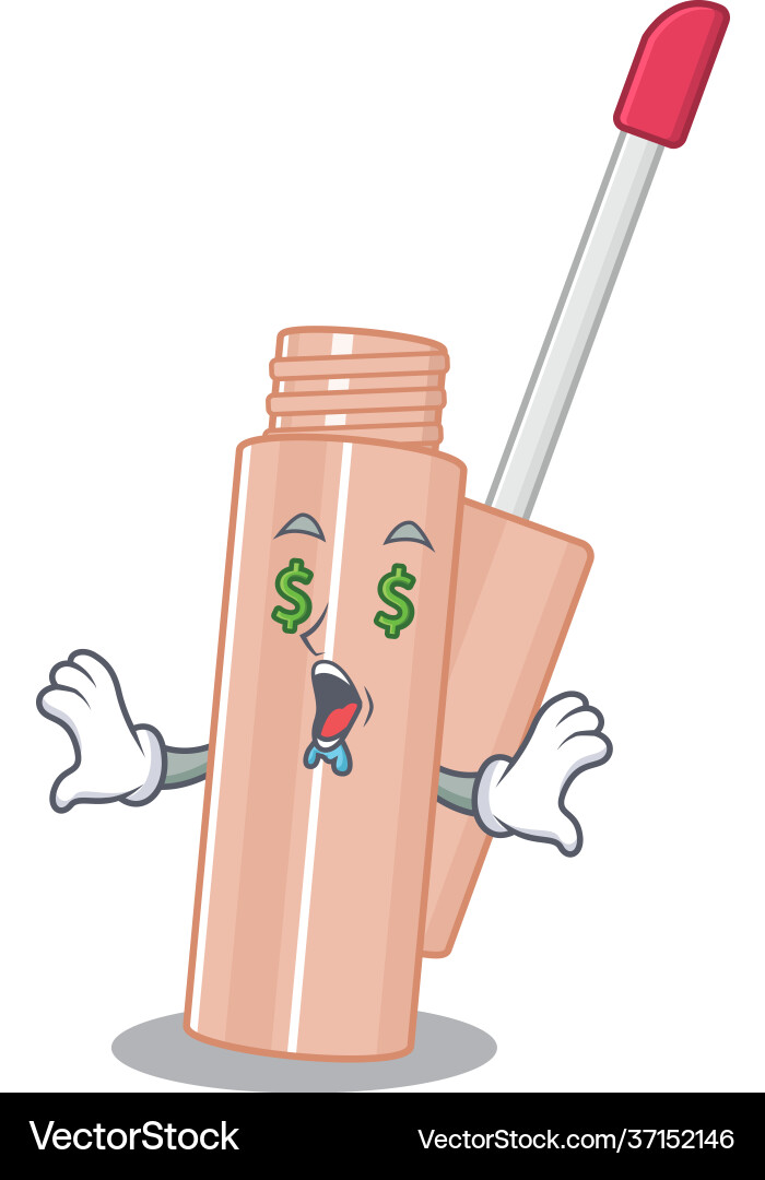 Wealthy cartoon character concept lip tint Vector Image