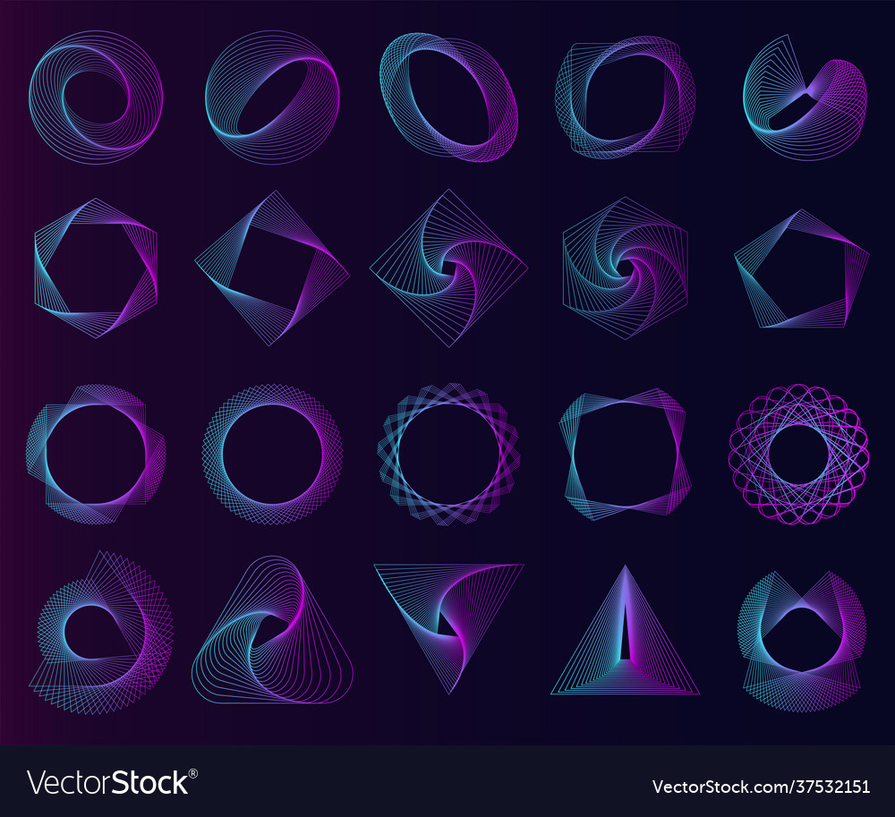 Abstract geometric elements set Royalty Free Vector Image Abstract geometric elements set Royalty Free Vector Image