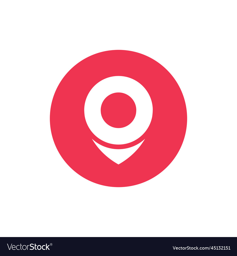 Abstract location pointer logo map pin Royalty Free Vector