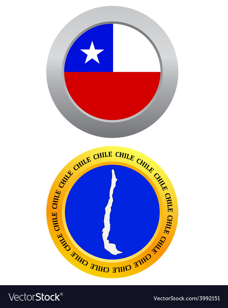 Button as a symbol map chile Royalty Free Vector Image