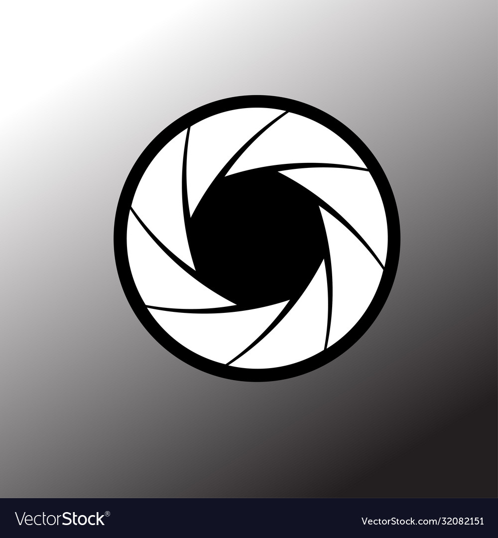 Camera shutter icon isolated abstract background Vector Image