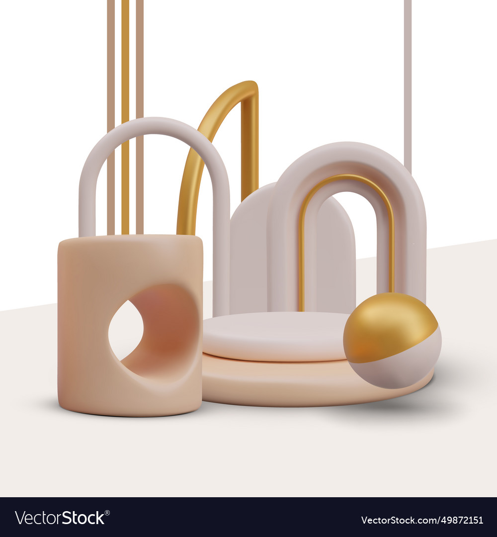 Collection with different geometrical objects Vector Image