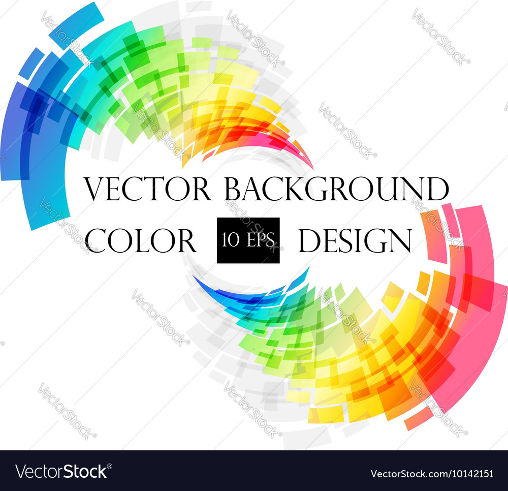 Colored abstract frame on white Royalty Free Vector Image