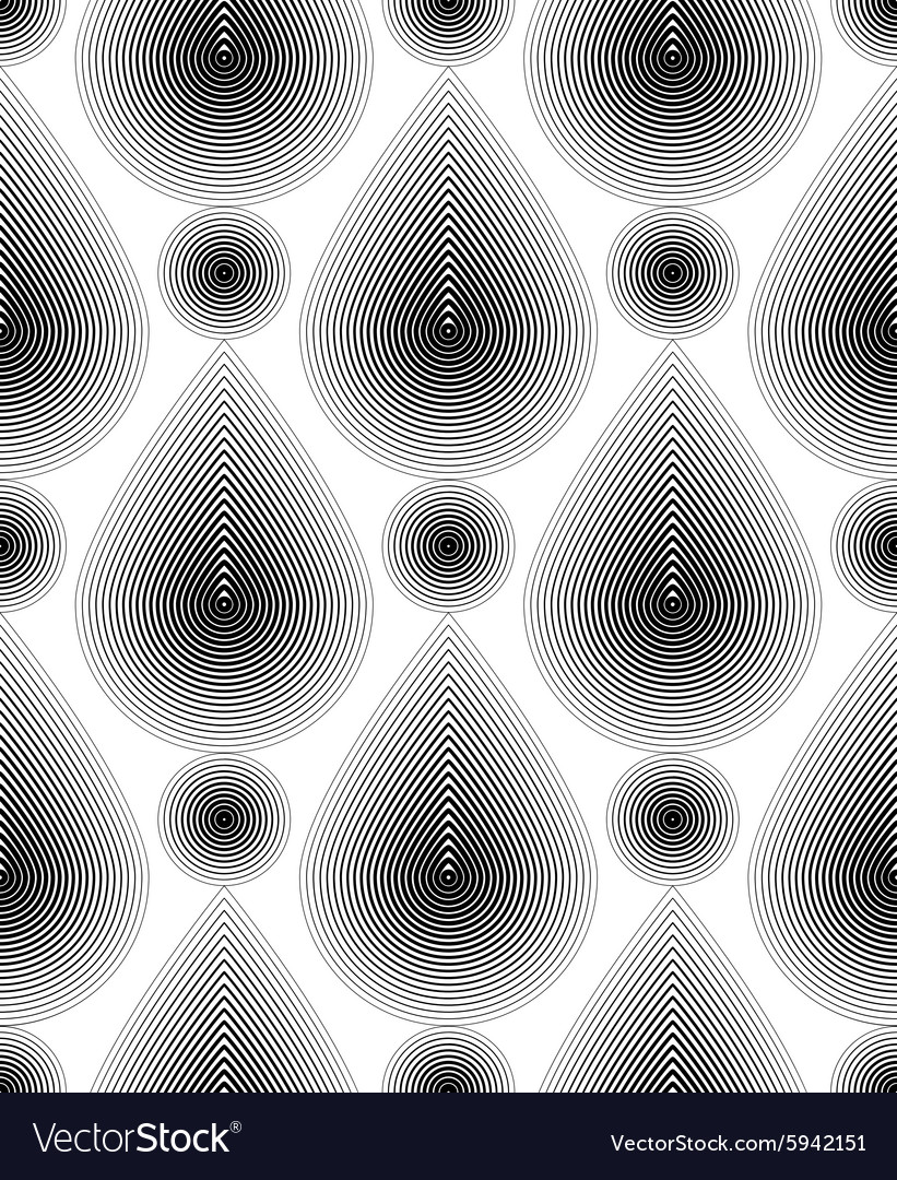 Continuous pattern with black graphic lines Vector Image