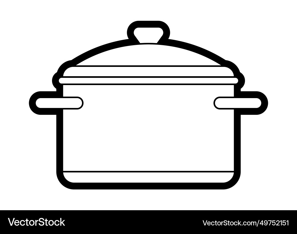Cooking pan stylized kitchen Royalty Free Vector Image