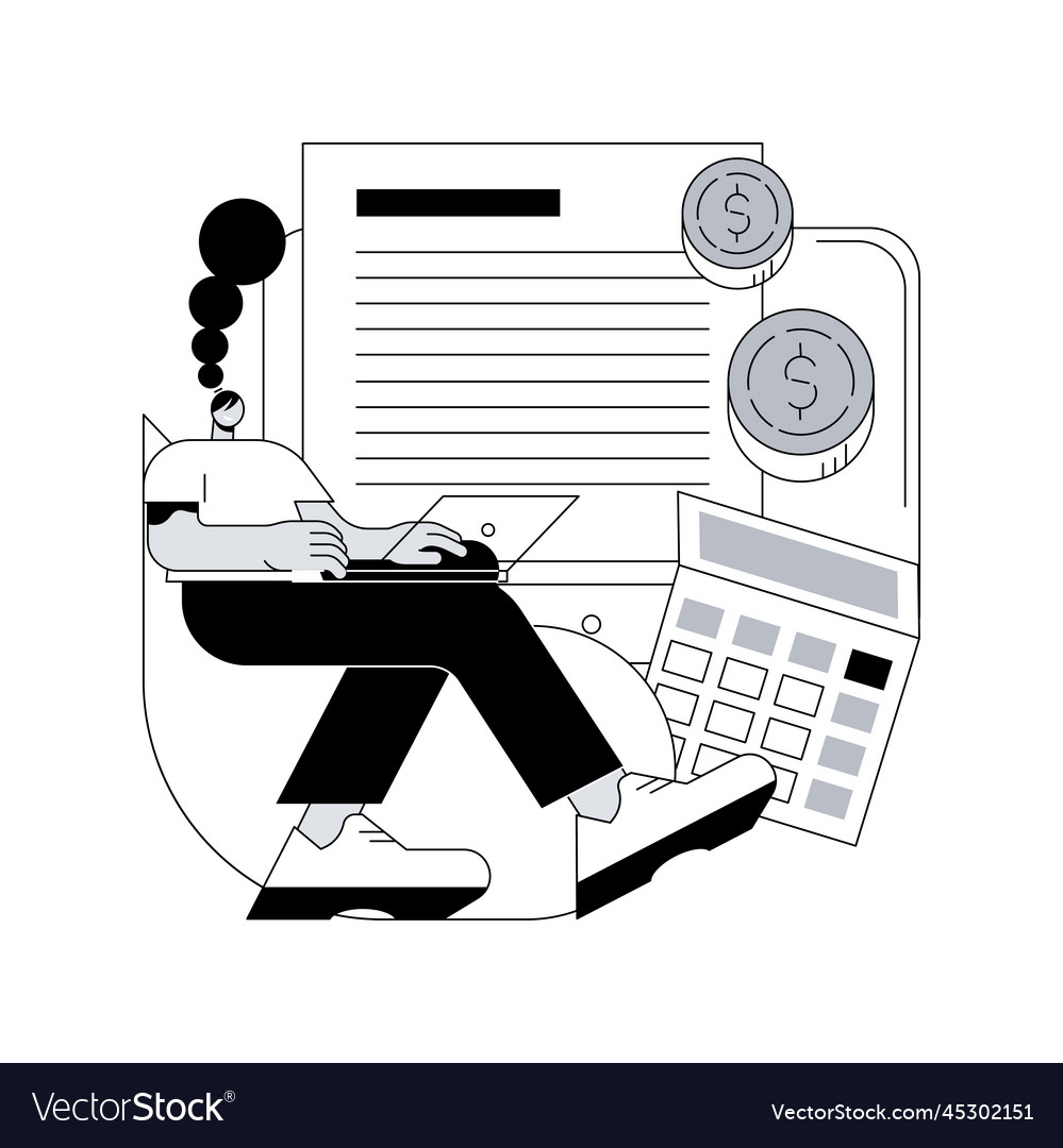 E-invoicing abstract concept Royalty Free Vector Image