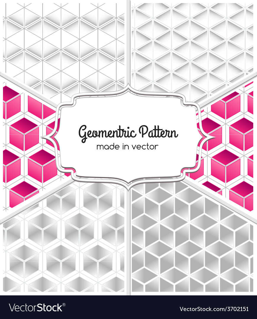 Five patterns Royalty Free Vector Image - VectorStock