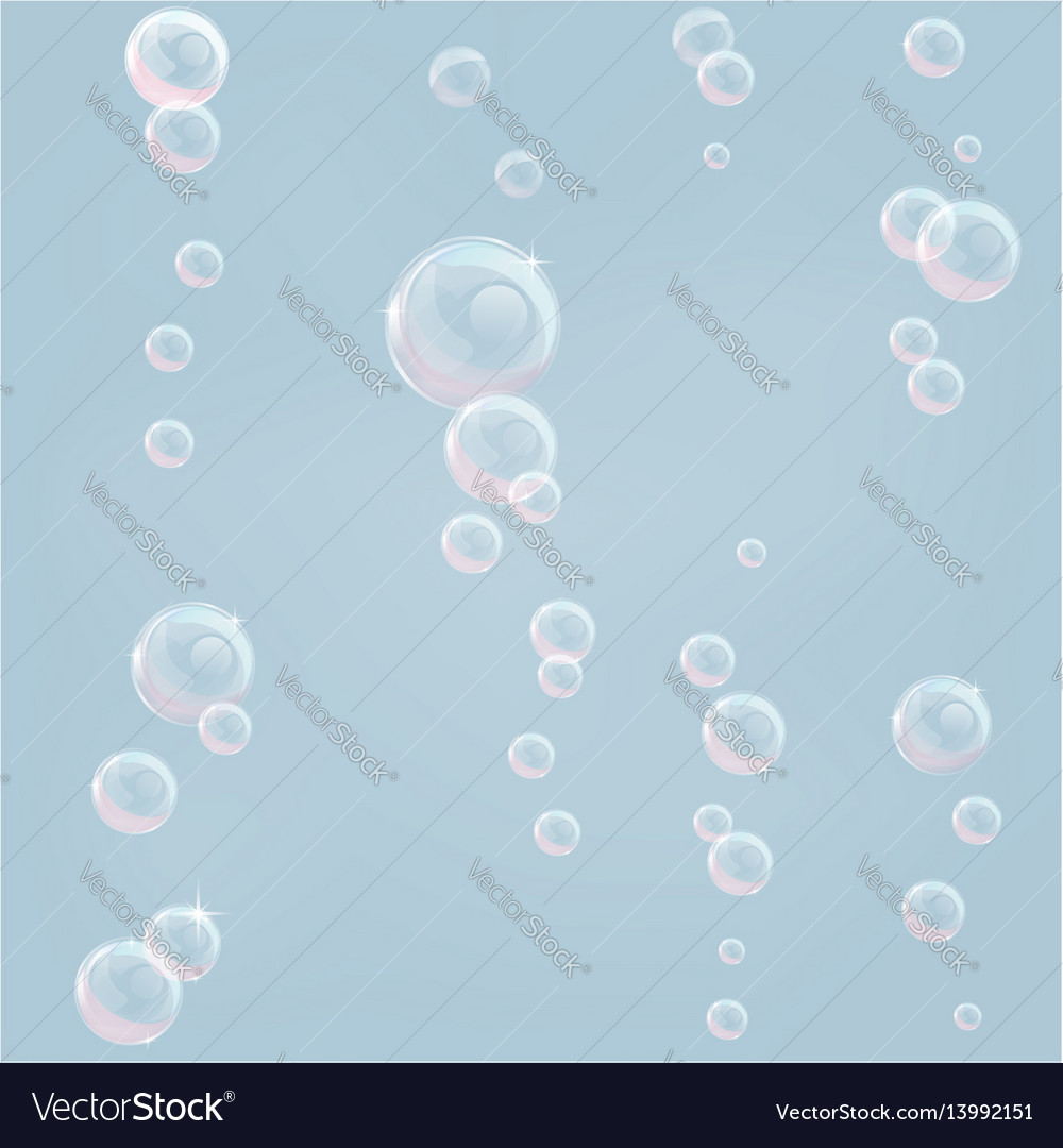 Floating bubbles seamless tiling background Vector Image