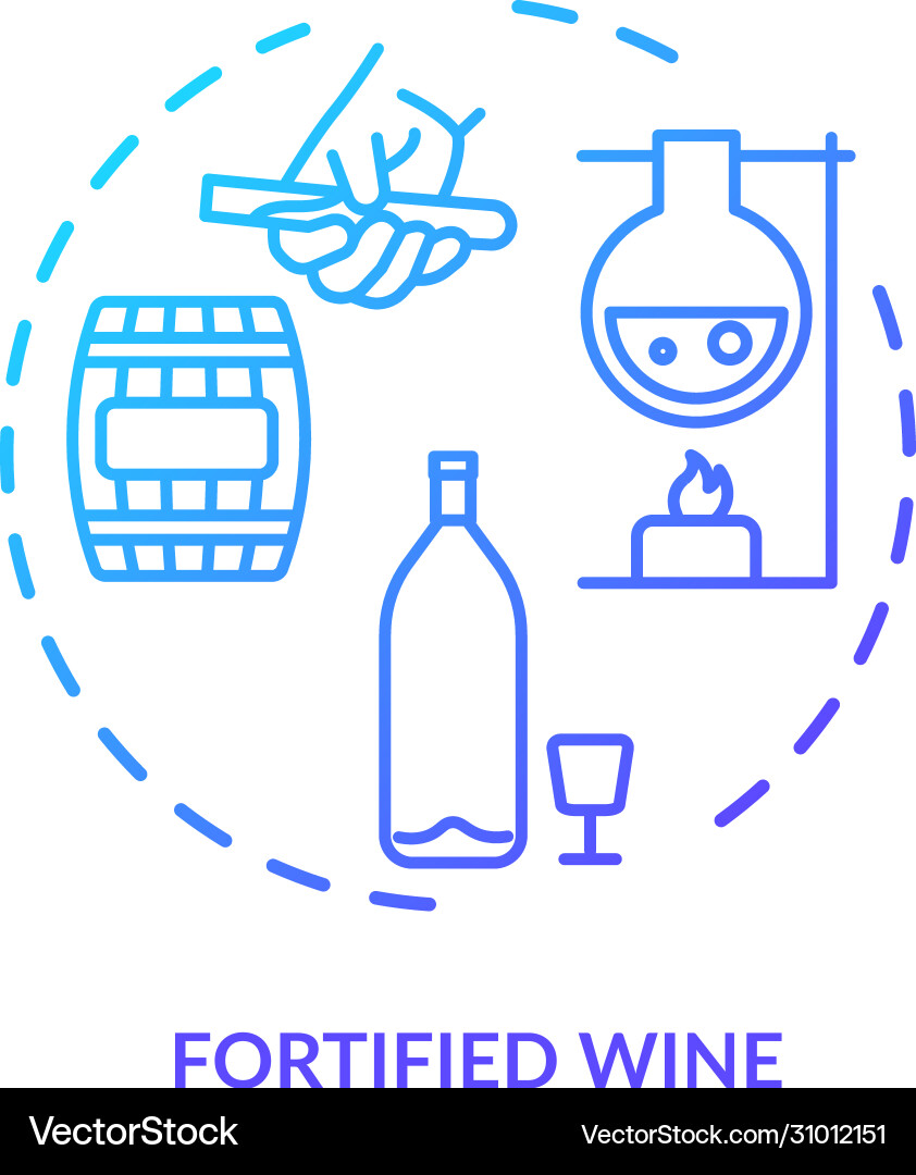 Fortified wine concept icon strong alcohol Vector Image