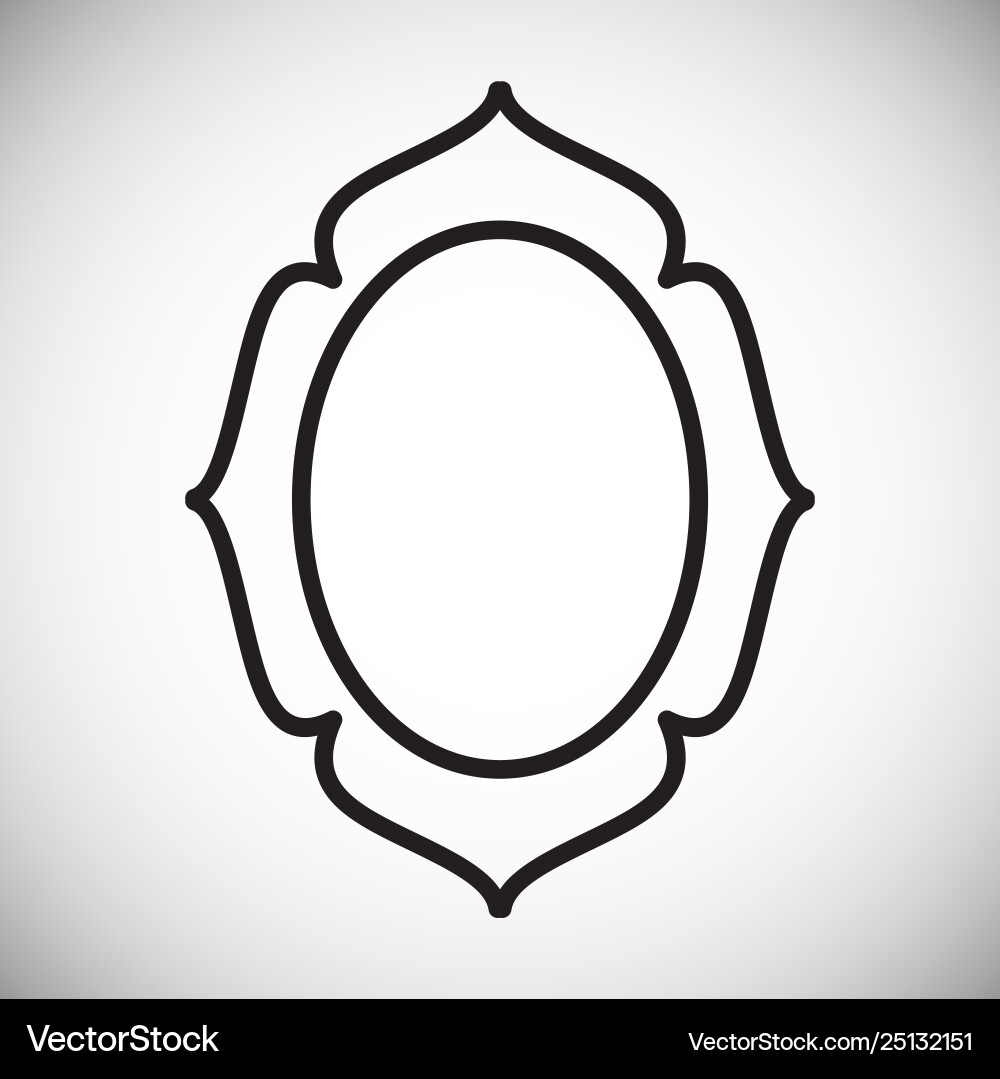 Frame icon on background for graphic and web Vector Image