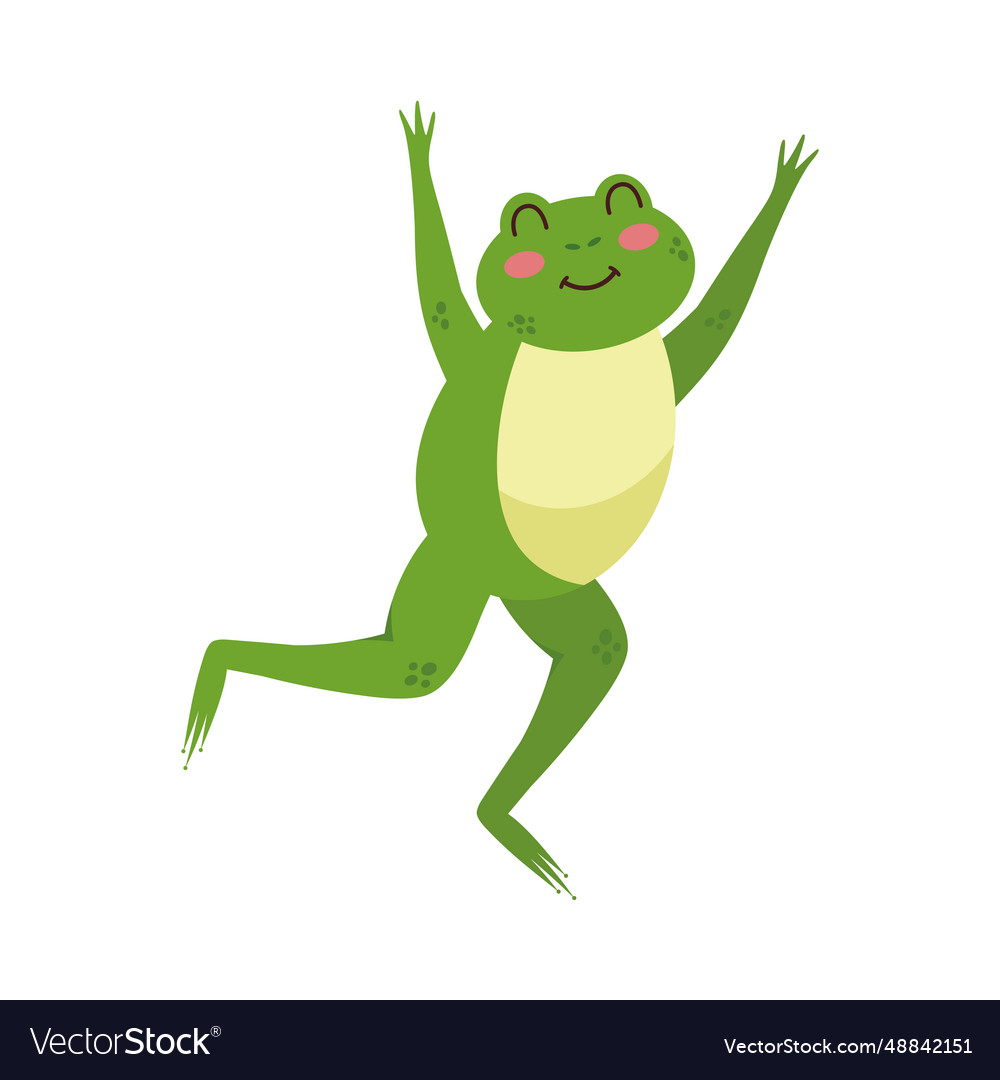 Frog cartoon cute Royalty Free Vector Image - VectorStock