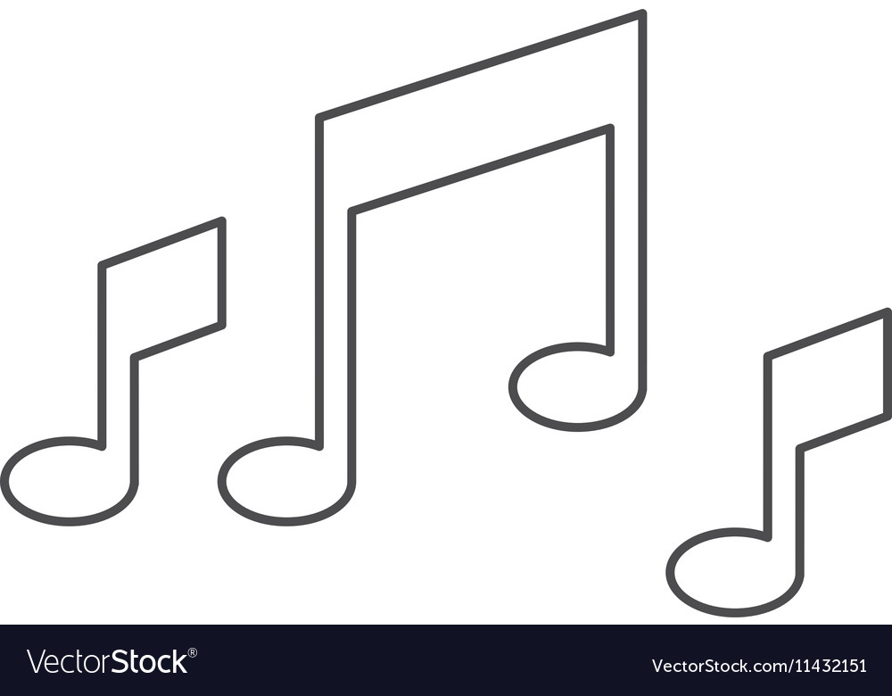 Isolated music note design Royalty Free Vector Image
